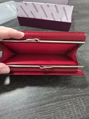 henghuang | Bags | Nwt Red Crocembossed Womens Wallet | Poshmark